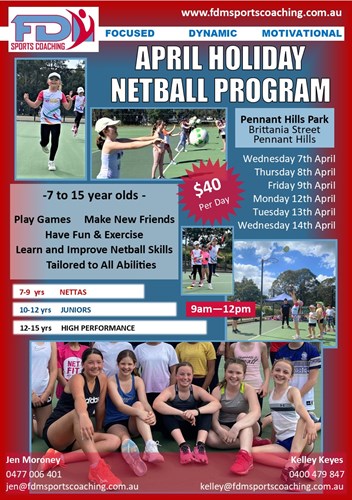 FDM Netball School Holiday Program - Sticky Tickets