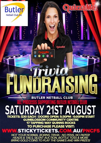 Butler Netball Club Quiz Night | Sticky Tickets