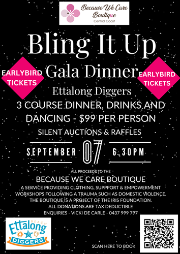 'Bling It Up' Gala Dinner Because We Care Boutique 2024 - Sticky Tickets