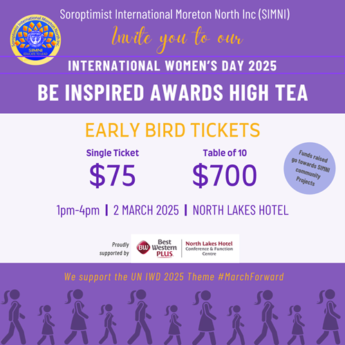International Women's Day High Tea 2025 - Be Inspired Awards - Sticky ...